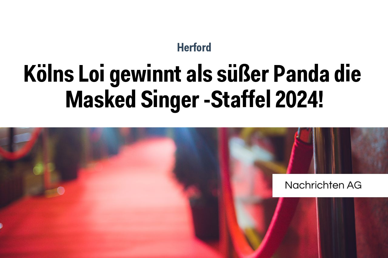 Cologne's Loi wins the 2024 Masked Singer season as a cute panda!