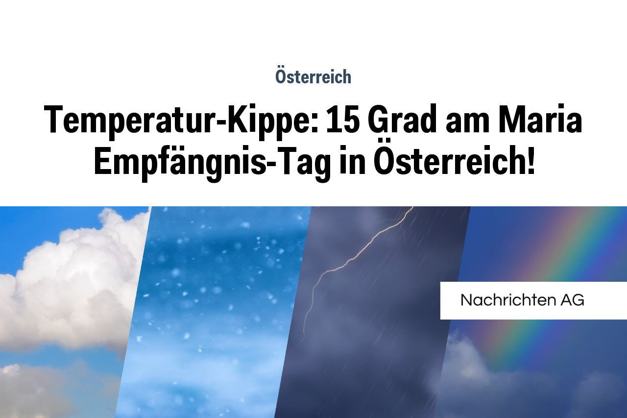 Temperaturna točka: 15 stopinj na dan Marijinega spočetja v Avstriji!